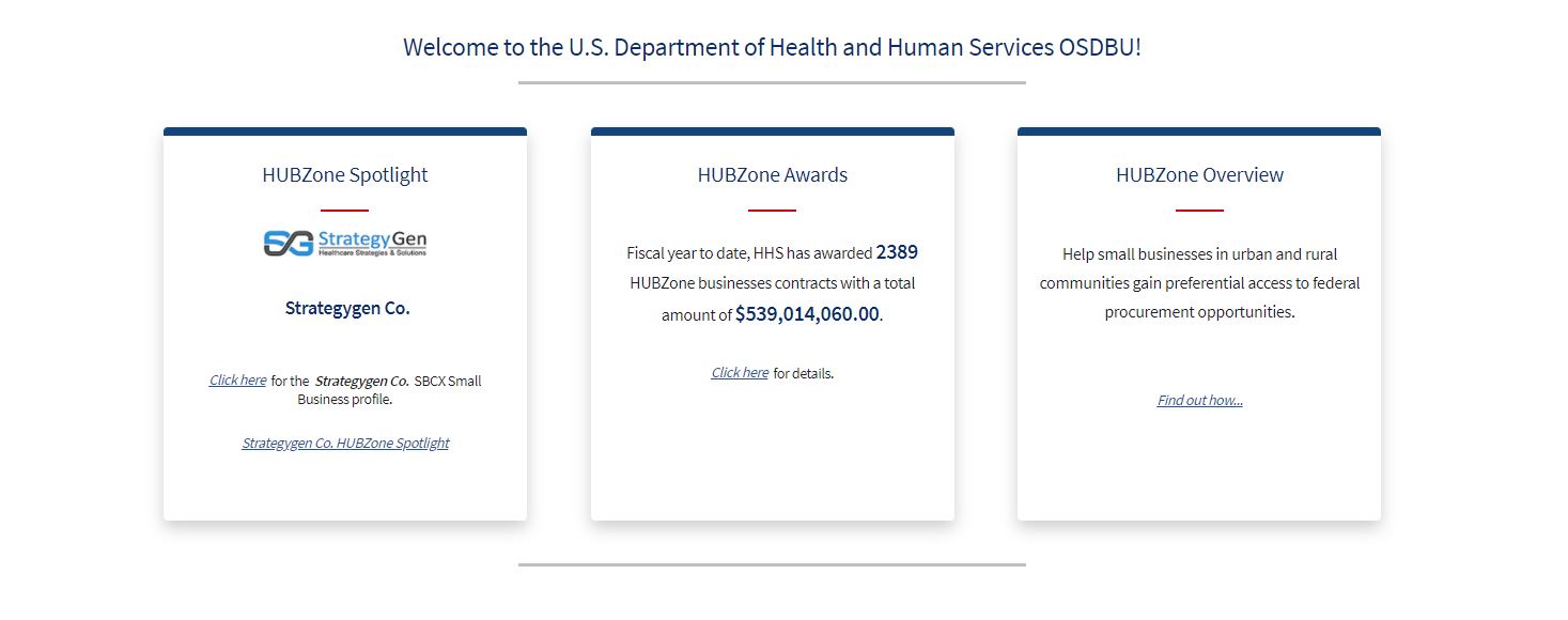 HHS OSDBU Recognizes StrategyGen for their HUBZone Spotlight ...